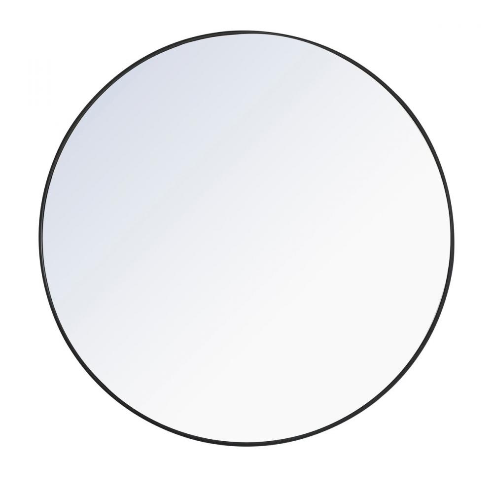 Metal frame Round Mirror 48 inch Black finish : J12ML | J. Landon